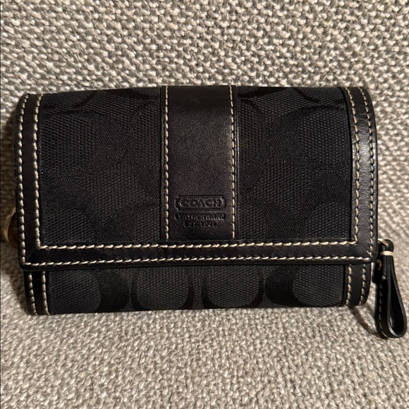 Coach | Bags | Coach Black Wallet Keychain | Poshmark